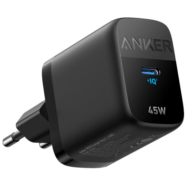 Anker 313 1 Port 45W Ace Wall Charger Type-C Port SA 2 Pin Plug - Blac ...