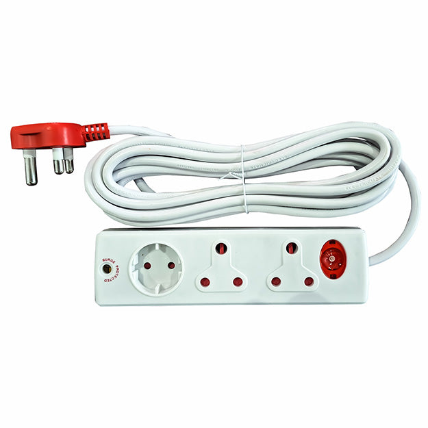 ElectricMate 16 Amp Extension Lead with 2 x 16 Amp/1 x Schuko Side-by ...