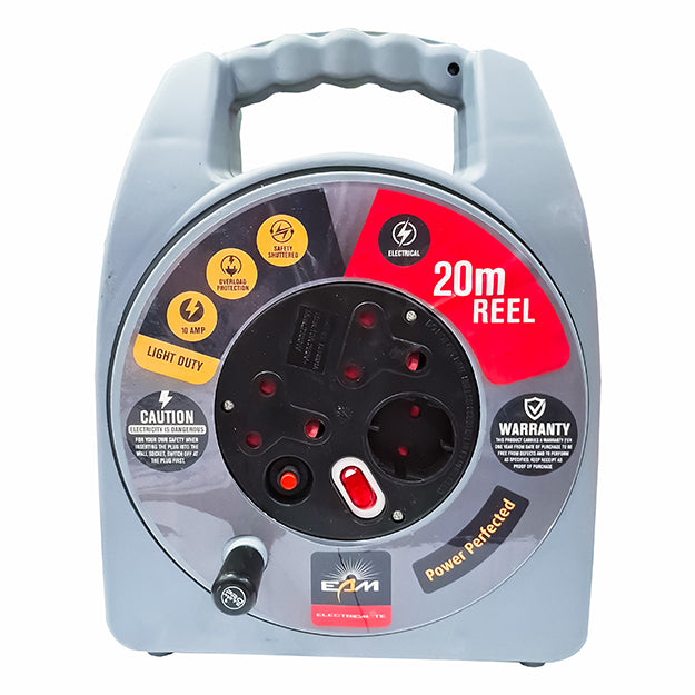 ElectricMate 10 Amp Cassette Extension Reel 20M - Grey — Shop and Ship ...