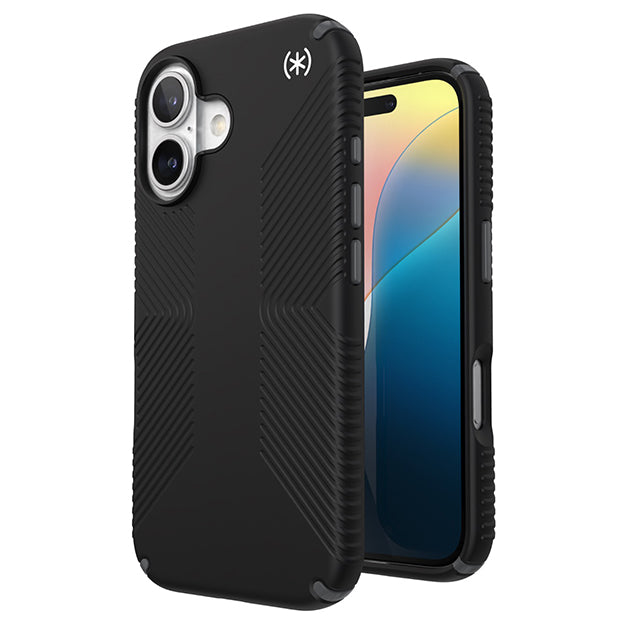 Speck Presidio2 Grip Case For iPhone 16 – Black & Slate Grey — Shop and ...